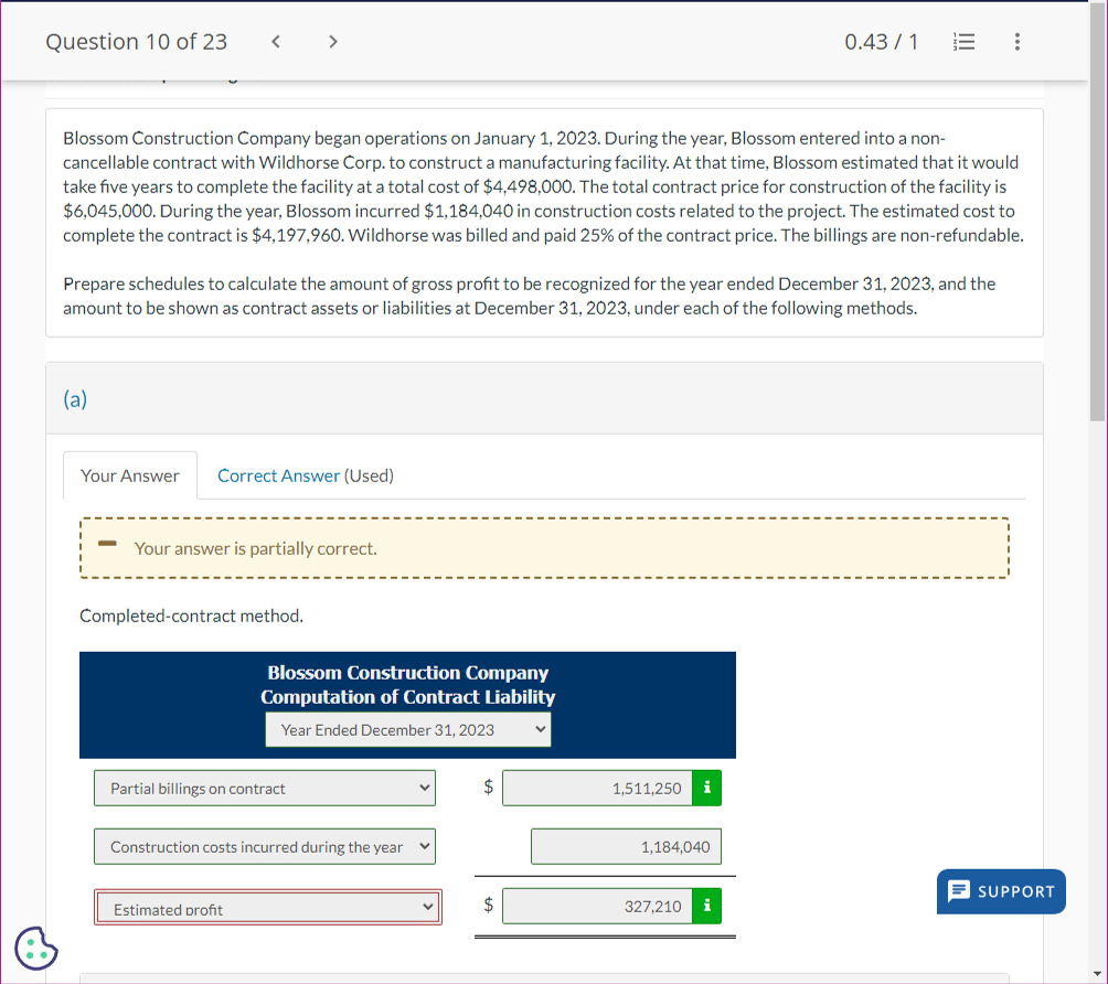 Solved Blossom Construction Company began operations on | Chegg.com