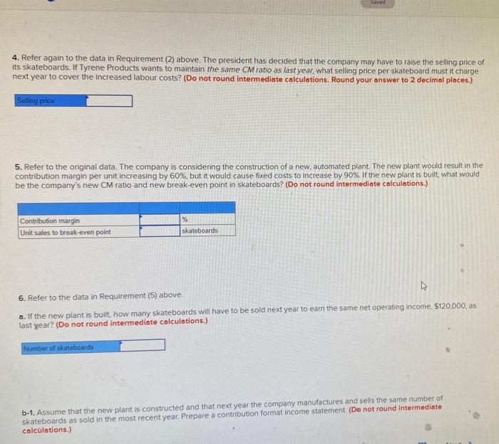 Solved Problem 8-5 Various CVP Questions: Break-Even Point; | Chegg.com