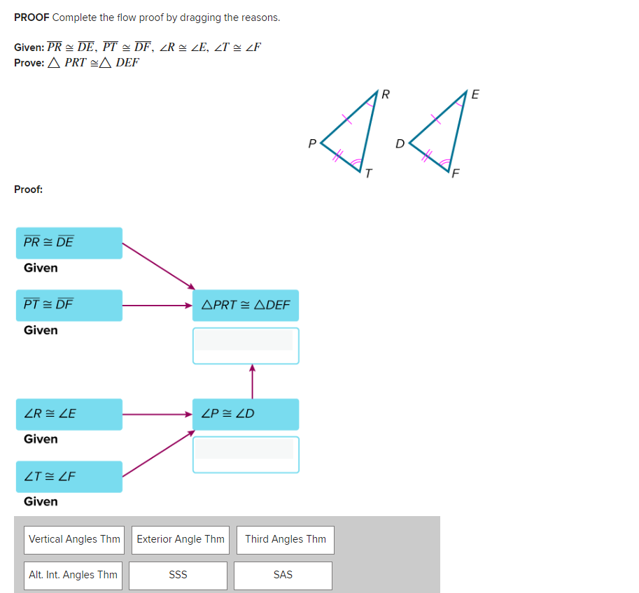 Solved PROOF Complete the flow proof by dragging the | Chegg.com
