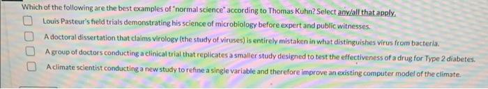 Which of the following are the best examples of | Chegg.com