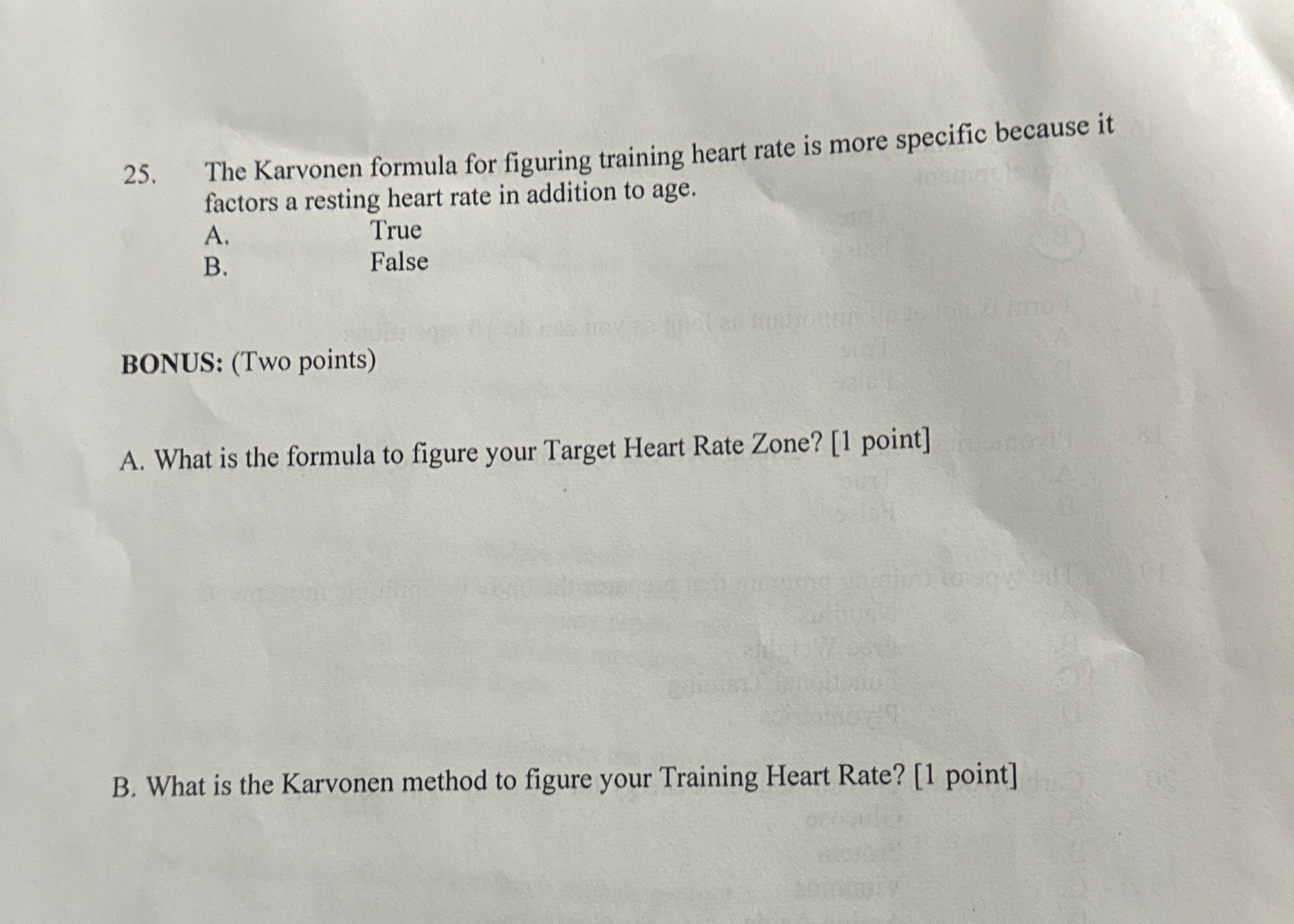 Solved The Karvonen formula for figuring training heart rate | Chegg.com