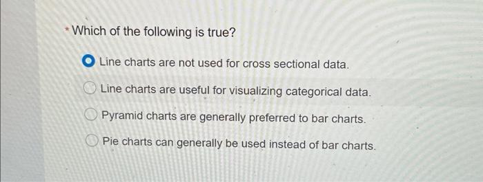Solved Which of the following is true? Line charts are not | Chegg.com
