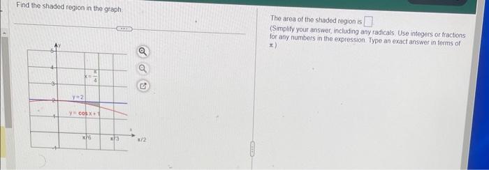 Solved Find the shaded rogion in the graph. The area of the | Chegg.com