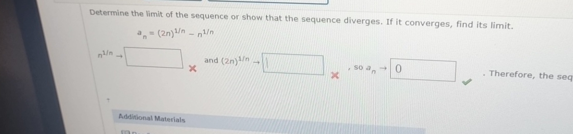 Solved Determine the limit of the sequence or show that the | Chegg.com