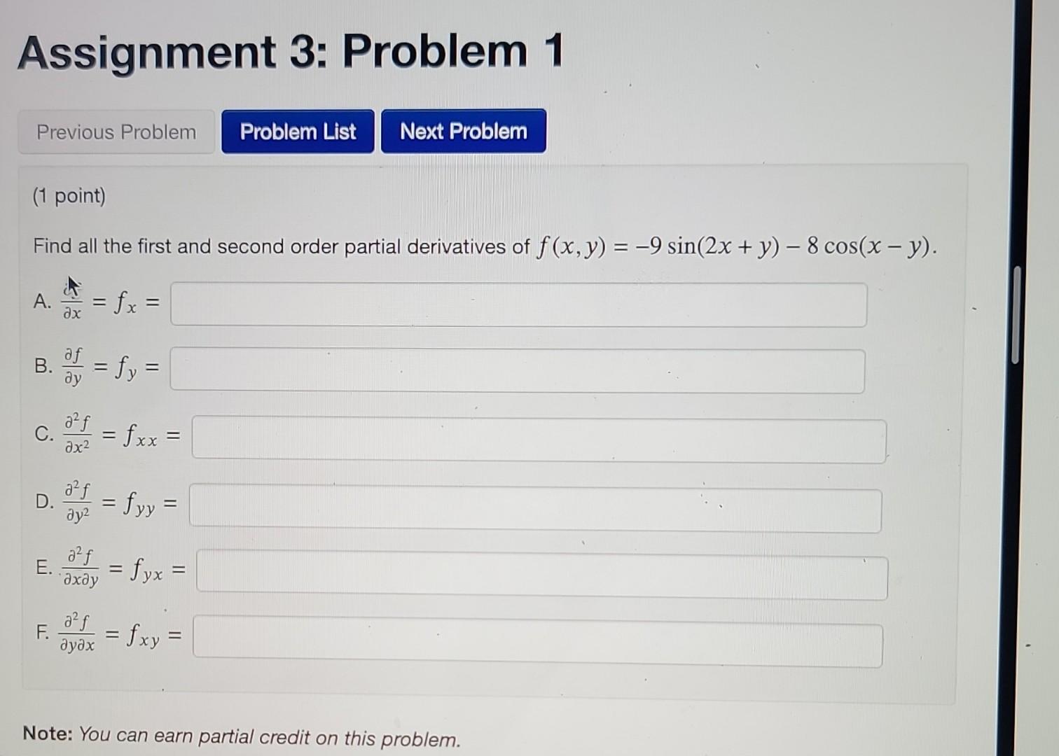 Solved Find all the first and second order partial | Chegg.com