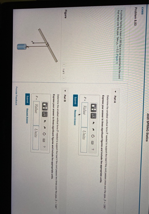 Solved 2020 SPRING Statics | Chegg.com