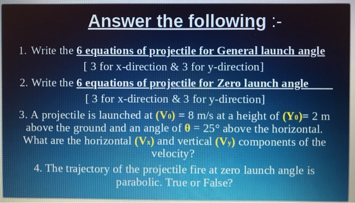 Solved Answer the following :- 1. Write the 6 equations of | Chegg.com