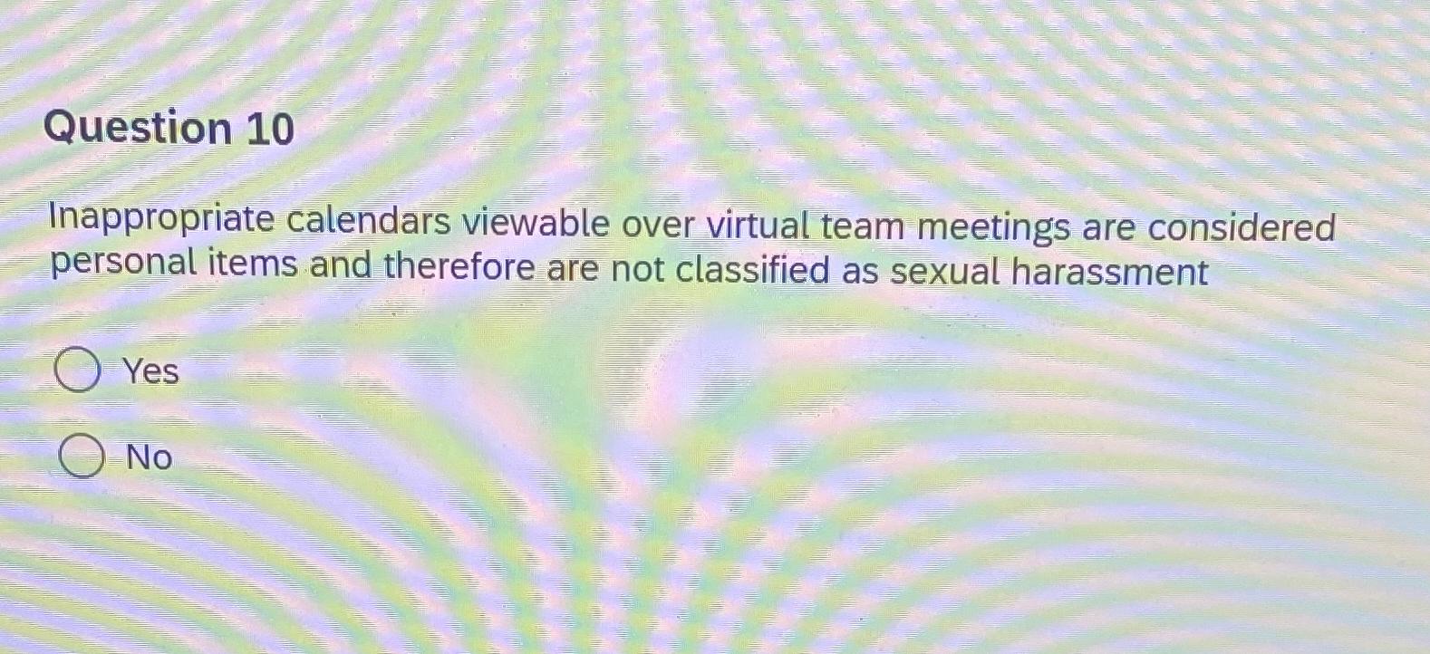 Solved Question 10Inappropriate calendars viewable over | Chegg.com