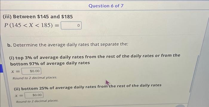 Solved The average daily rate of a hotel in Canada as of | Chegg.com
