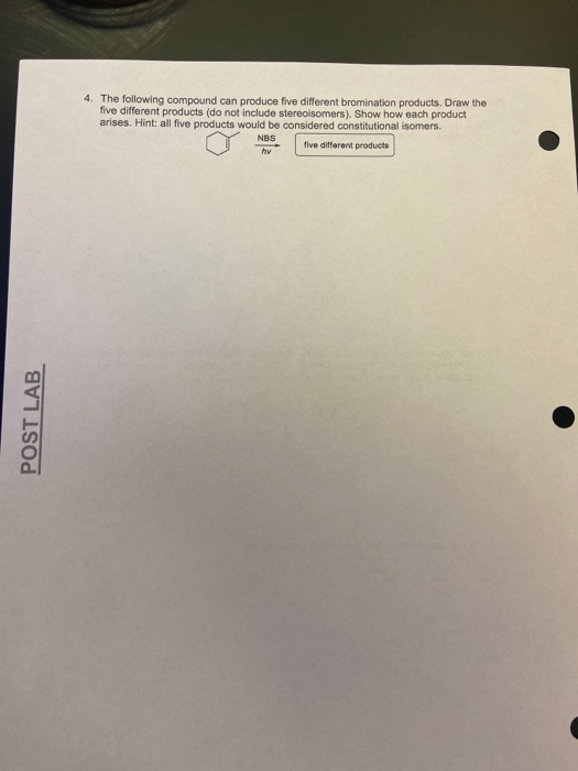 Solved Post Lab Questions: 1. Draw the structure of AIBN. | Chegg.com