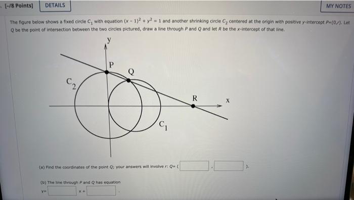 Solved The figure below shows a fixed circle C1 with | Chegg.com