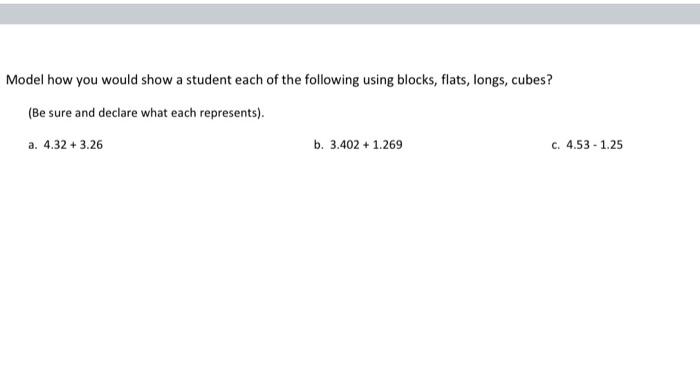Solved Model how you would show a student each of the | Chegg.com
