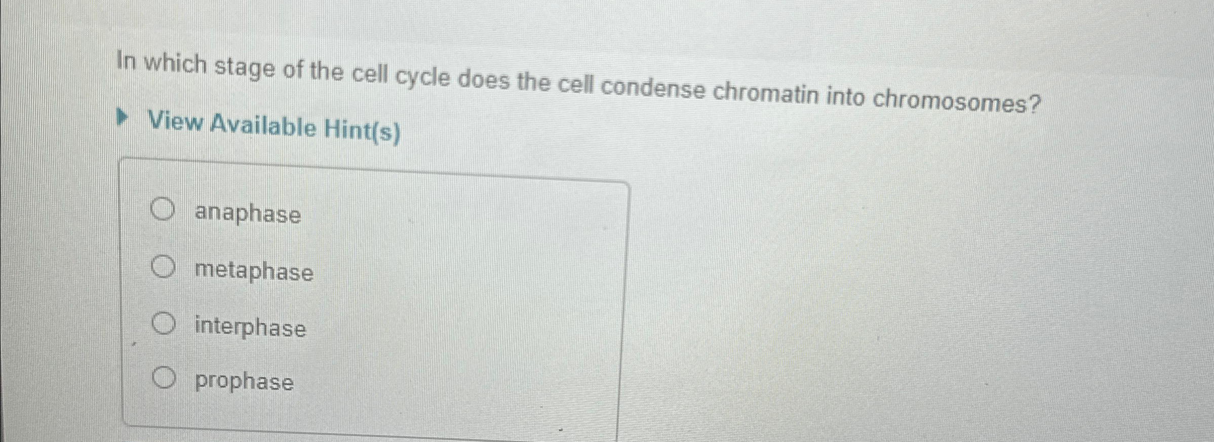 Solved In which stage of the cell cycle does the cell | Chegg.com