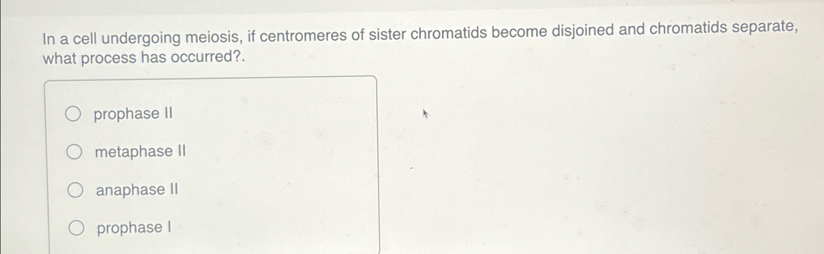 Solved In a cell undergoing meiosis, if centromeres of | Chegg.com