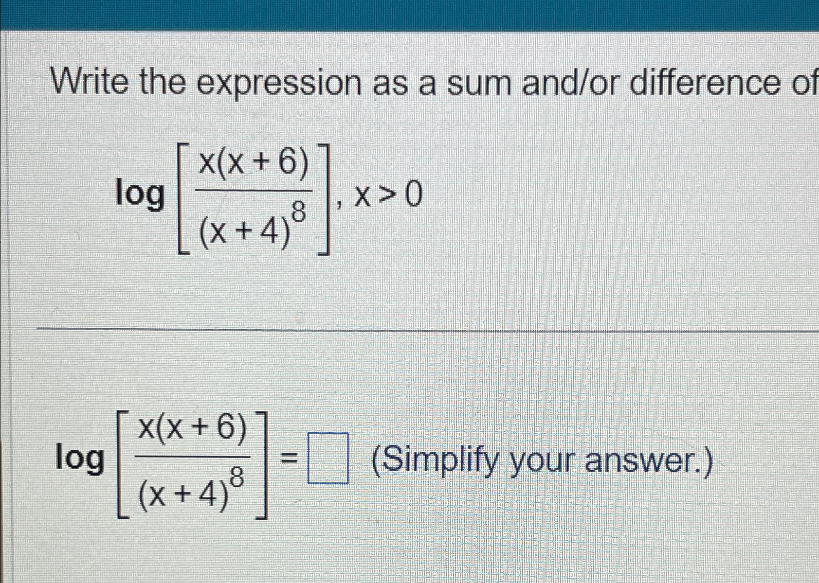 Solved Write the expression as a sum and/or difference | Chegg.com