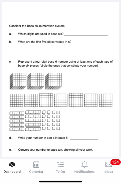 Solved Consider the Base six numeration system. a. Which | Chegg.com
