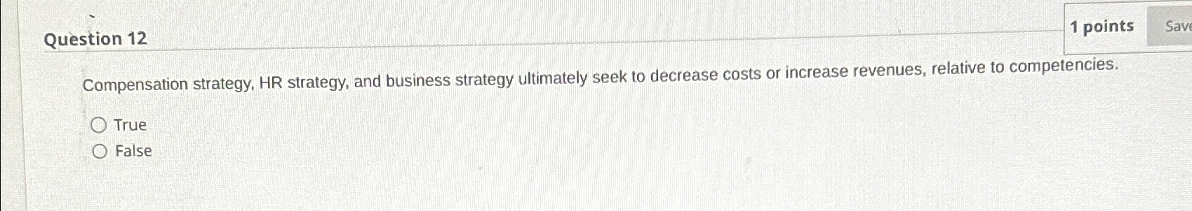 Solved Question 121 ﻿pointsCompensation strategy, HR | Chegg.com