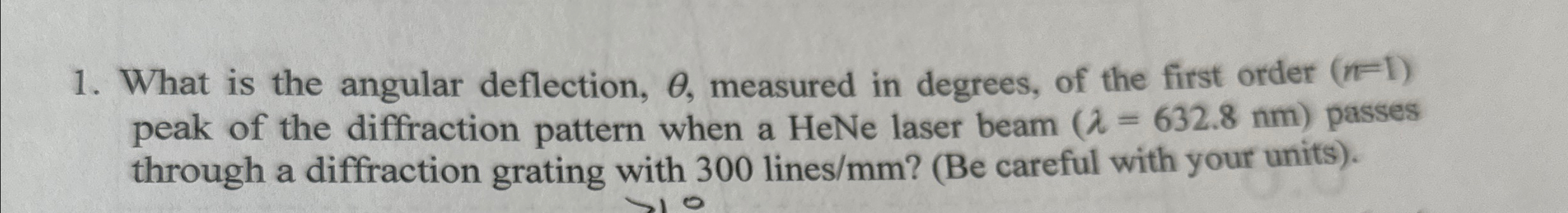 Solved What is the angular deflection, θ, ﻿measured in | Chegg.com