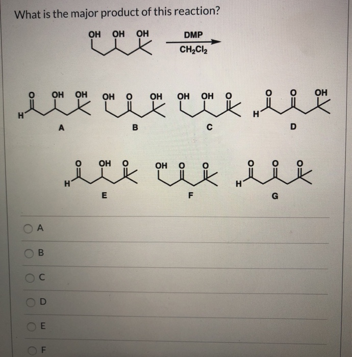Solved What is the major product of this reaction? ОН ОН ОН | Chegg.com