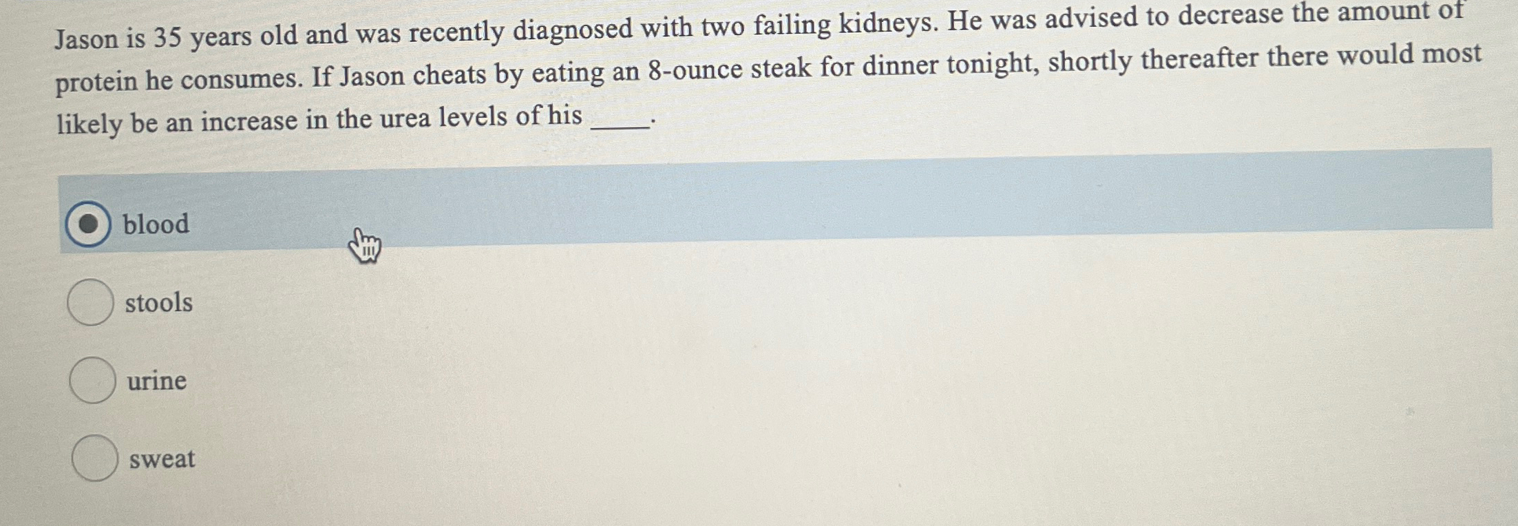 Solved Jason is 35 ﻿years old and was recently diagnosed | Chegg.com