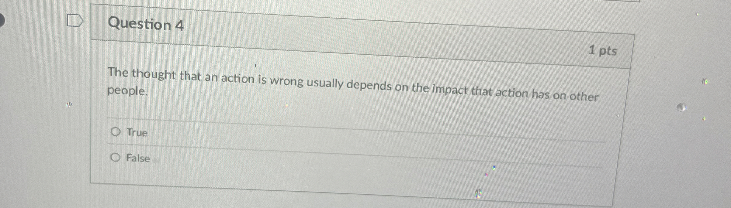Solved Question 4The thought that an action is wrong usually | Chegg.com