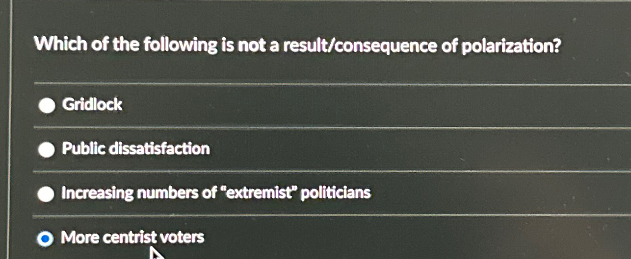 Solved Which of the following is not a result/consequence of | Chegg.com