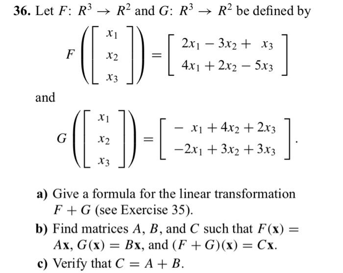 Solved 7. Let T be the linear transformation given in | Chegg.com