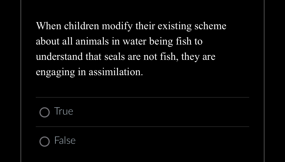 Solved When children modify their existing scheme about all | Chegg.com