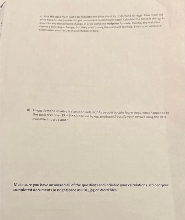 Solved Problem 4. (10 points) Applying S.D and Elasticity | Chegg.com