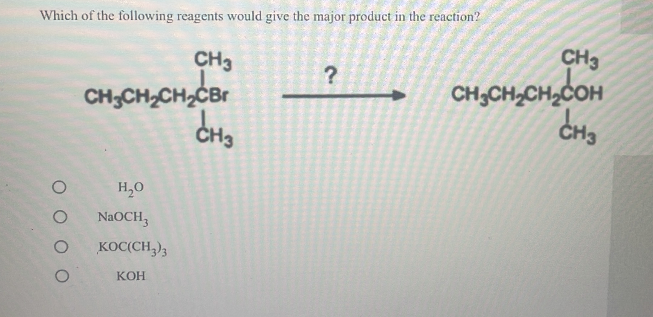 Solved Which of the following reagents would give the major | Chegg.com