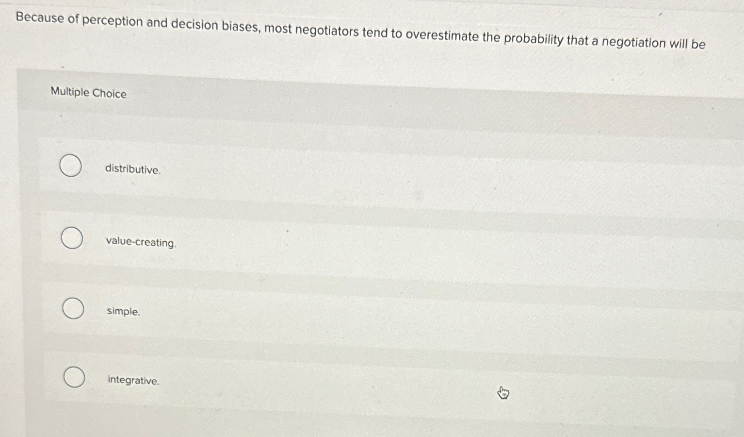 Solved Because of perception and decision biases, most | Chegg.com