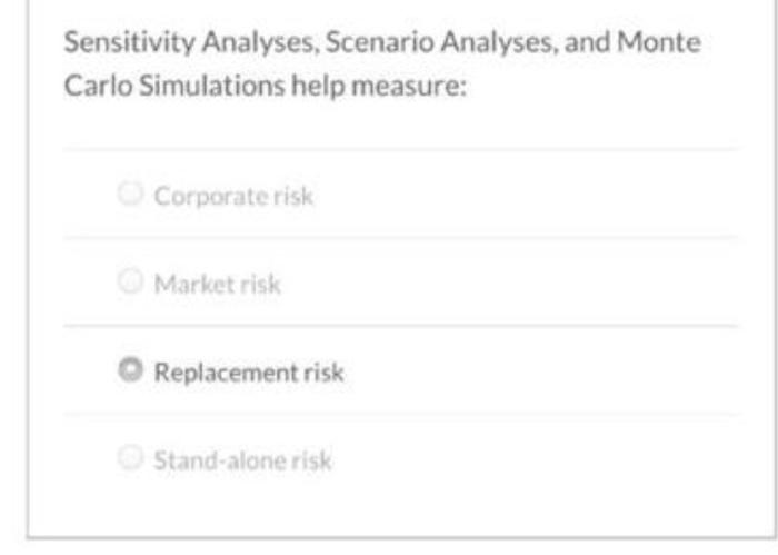 Solved Sensitivity Analyses, Scenario Analyses, and Monte | Chegg.com