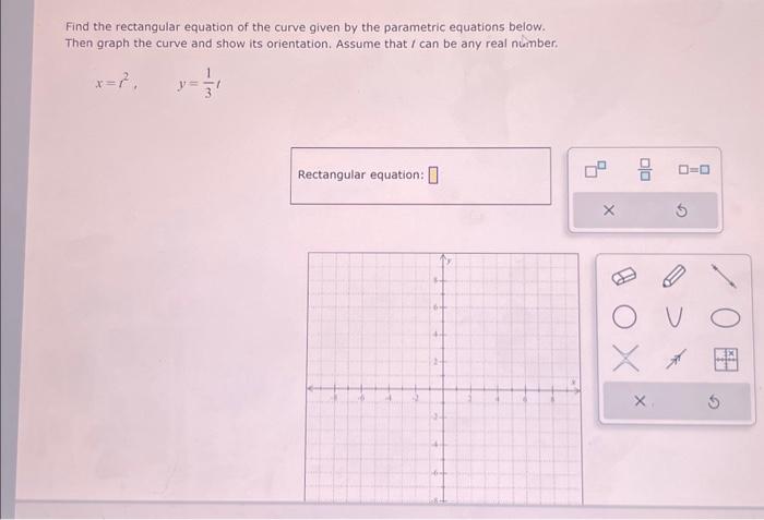Solved Find the rectangular equation of the curve given by | Chegg.com