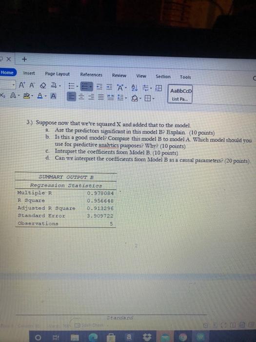 Solved + Home Insert Page Layout References Review Review | Chegg.com