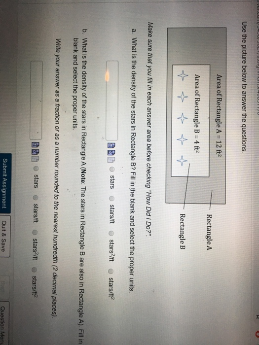 Solved 1)what is density of the stars in rectangle B?show | Chegg.com