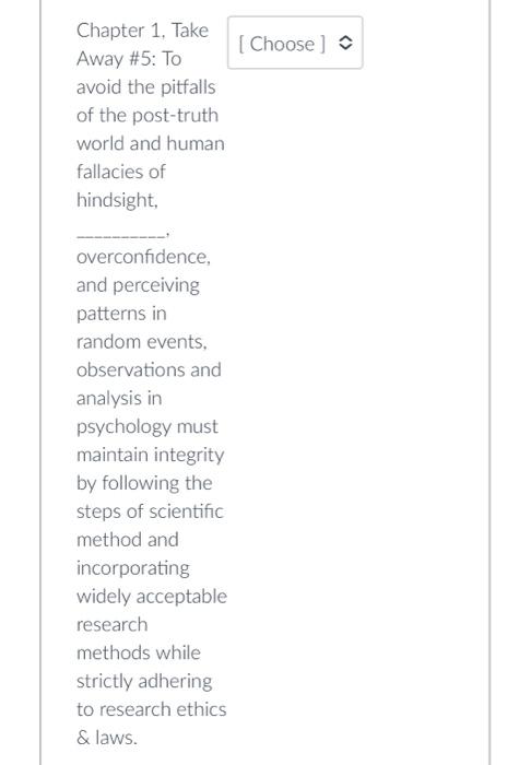 Solved Chapter 1, Take Away \#5: To avoid the pitfalls of | Chegg.com