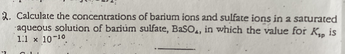 Solved Calculate the concentrations of barium ions and | Chegg.com