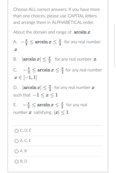 Solved Choose ALL correct answers. If you have more than one | Chegg.com