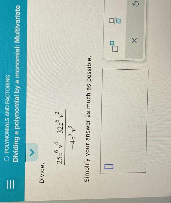 Solved POLYNOMIALS AND FACTORING Dividing a polynomial by a | Chegg.com