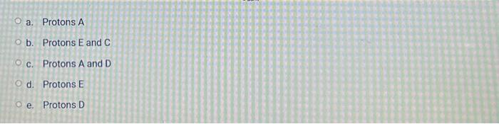 Match HNMR peaks to protons sets of the structure | Chegg.com