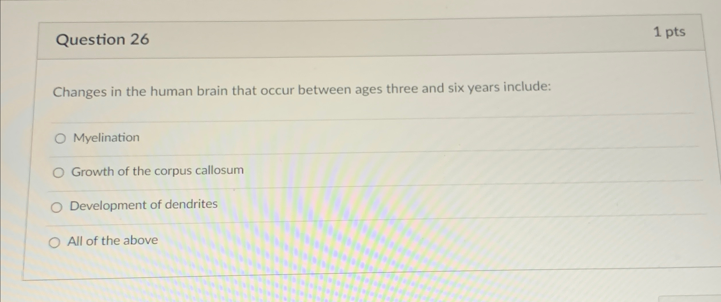 Solved Question 261 ﻿ptsChanges in the human brain that | Chegg.com