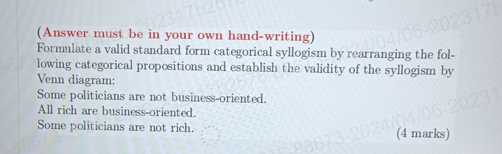 Solved (Answer must be in your own hand-writing)Formulate a | Chegg.com