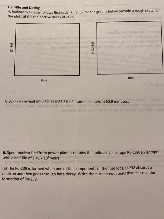 Solved Radioactive decay follows first order kinetics. On | Chegg.com