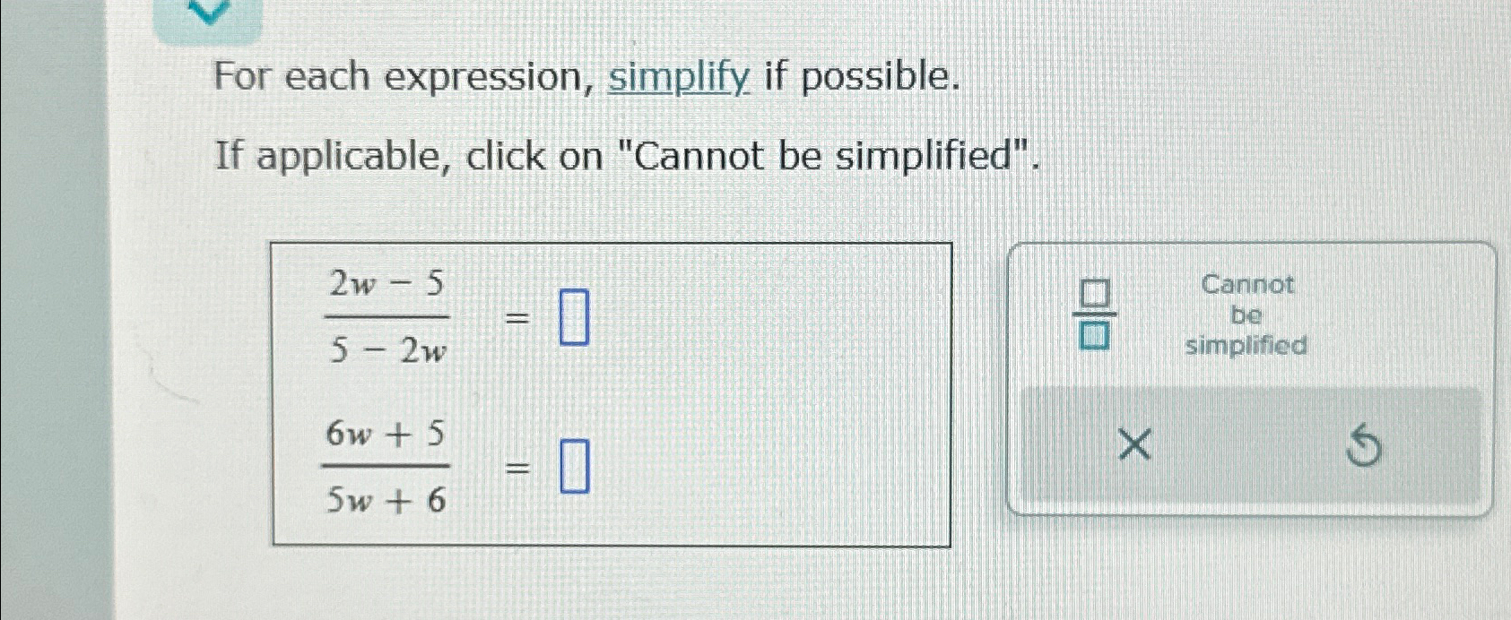 Solved For each expression, simplify if possible.If | Chegg.com