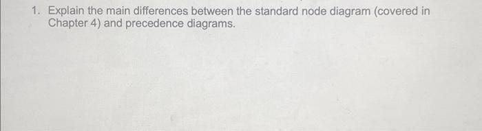 Solved 1. Explain the main differences between the standard | Chegg.com