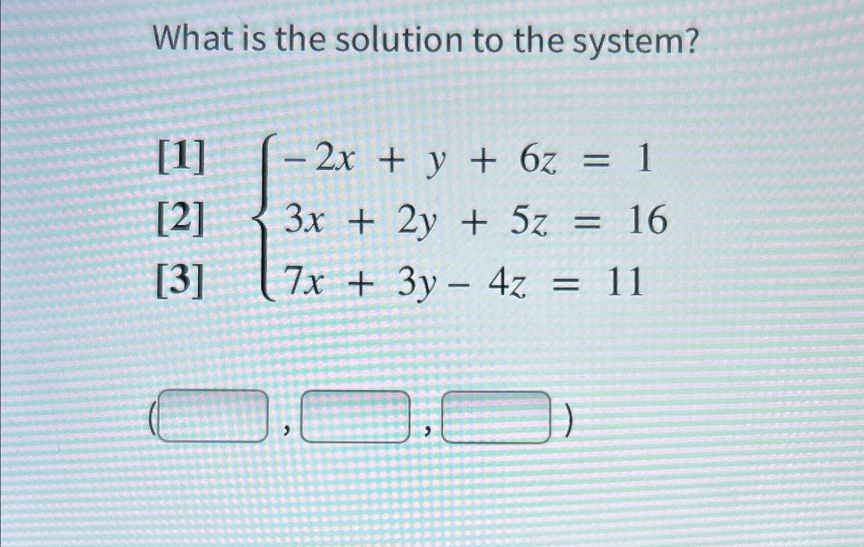 Solved What is the solution to the | Chegg.com