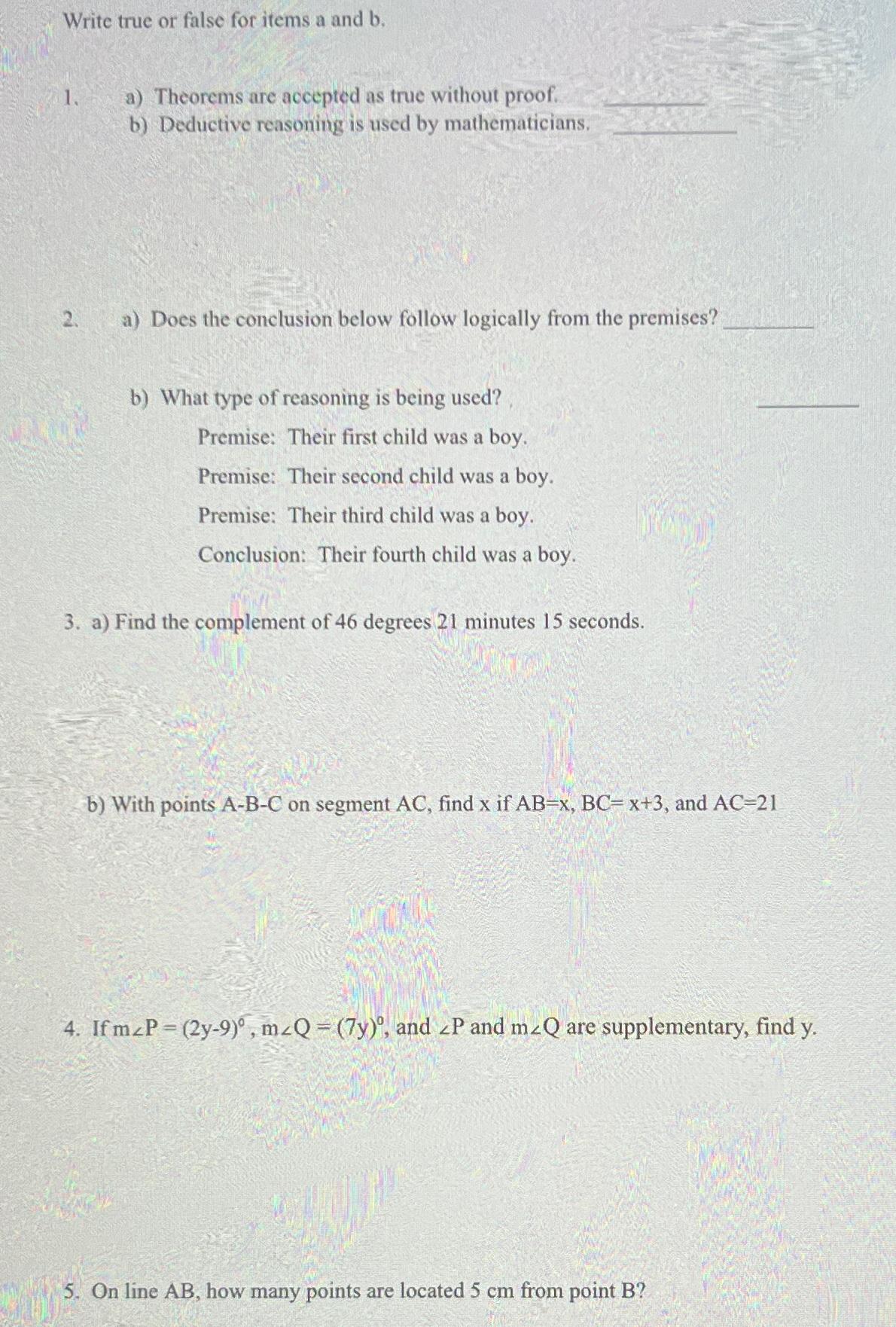 Solved Write true or false for items a and b.a) ﻿Theorems | Chegg.com