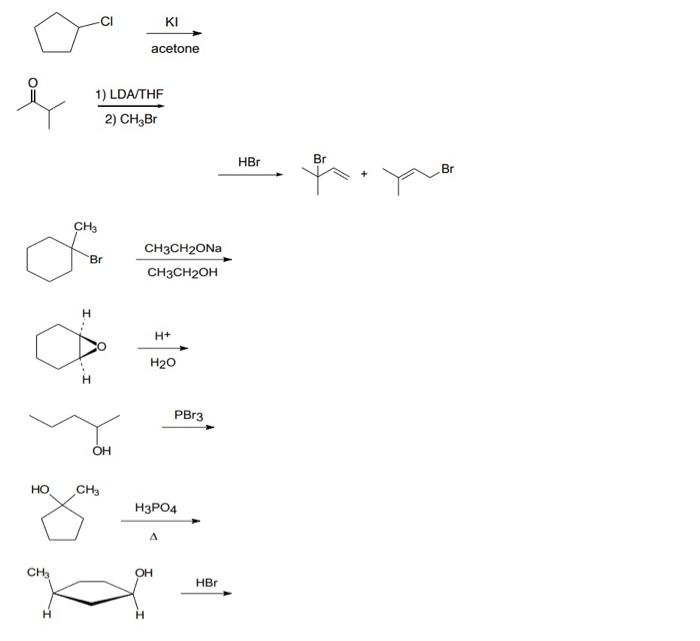 Solved Provide the necessary reactant, reagent/reaction | Chegg.com