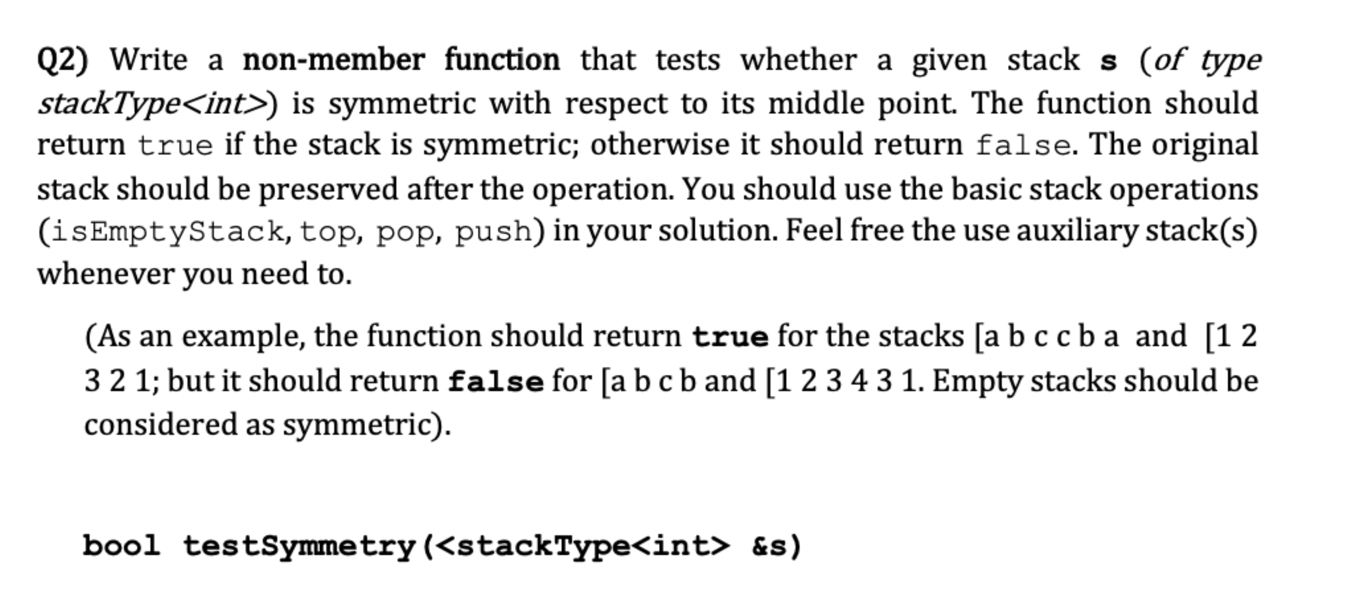 Solved #include #include #include "stackAsArray.h"# | Chegg.com