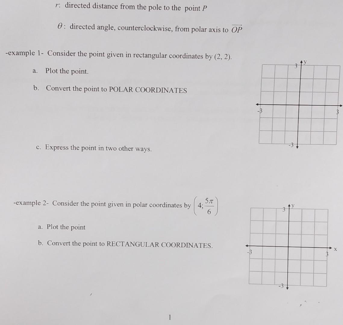 Solved r: directed distance from the pole to the point P 0: | Chegg.com